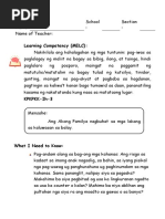 Week 5 Kindergarten Worksheet | PDF