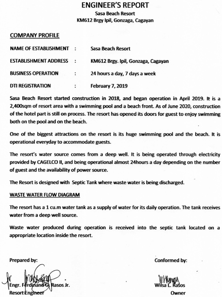 Engineers Report | PDF