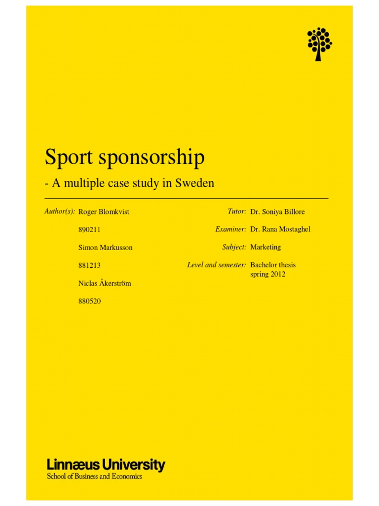 Sport Sponsorship Interview | Download Free PDF | Brand Management | Brand
