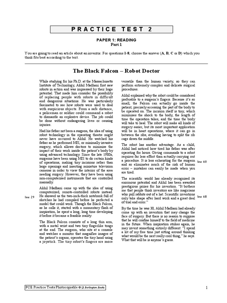 FCE Test 2 | PDF | Polygraph | Influenza