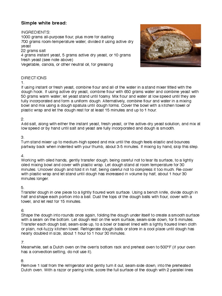 Bread Recipes | PDF | Dough | Breads