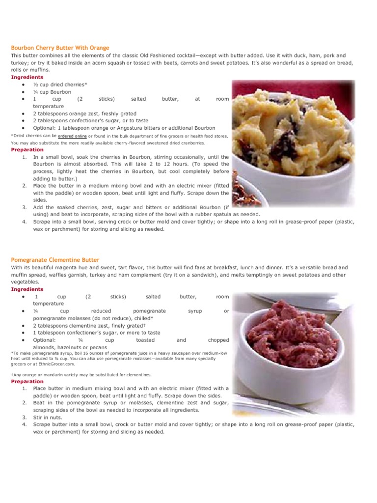 Specialty Butter Cookbook Guide | PDF | Butter | Chocolate
