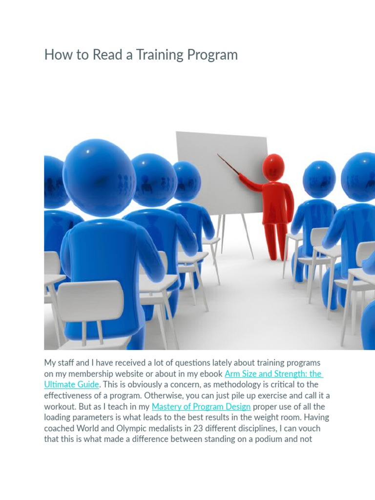 How To Read A Training Program | PDF | Strength Training | Recreation