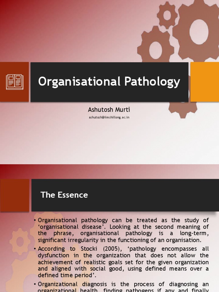 Organisational Pathology: Ashutosh Murti | PDF | Business Process ...