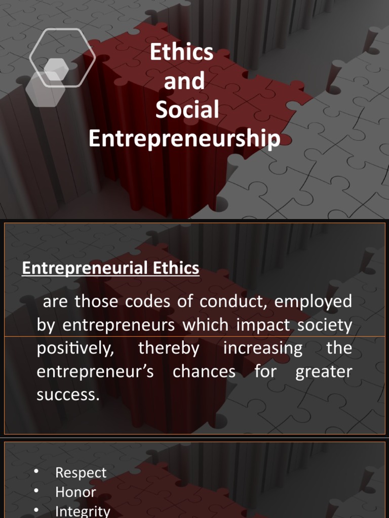 Ethics and Social Entrepreneurship | PDF