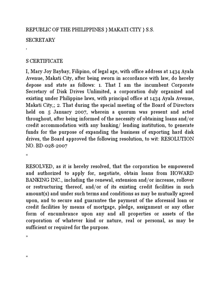 Partnership Resolution | PDF