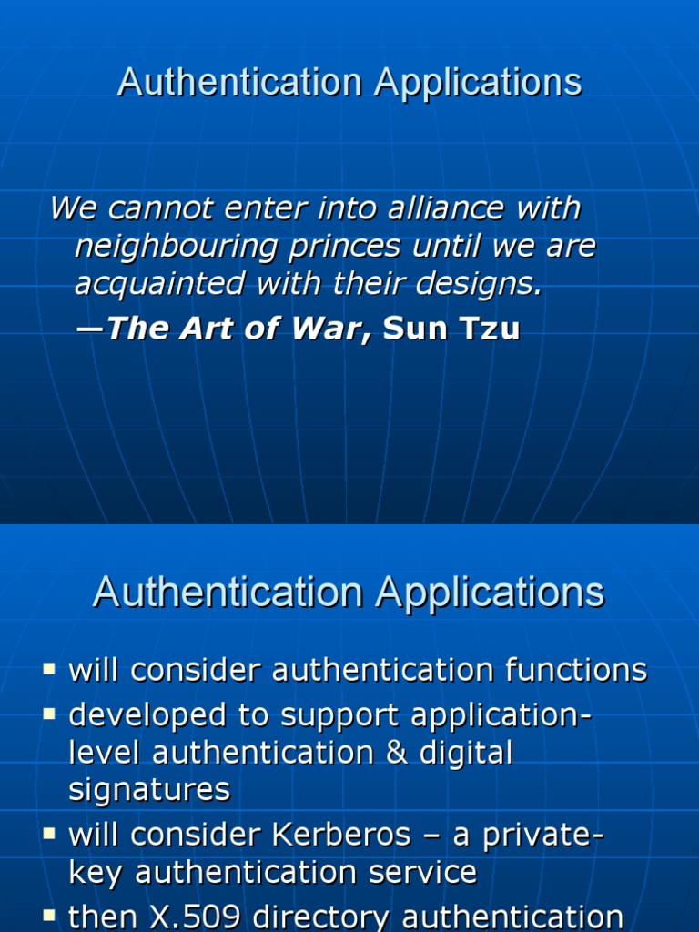 Overview of Authentication Applications | PDF | Public Key Certificate | Public Key Cryptography
