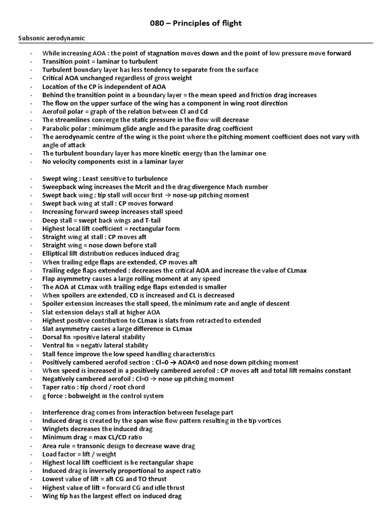 Principles of Flight | PDF | Mach Number | Drag (Physics)