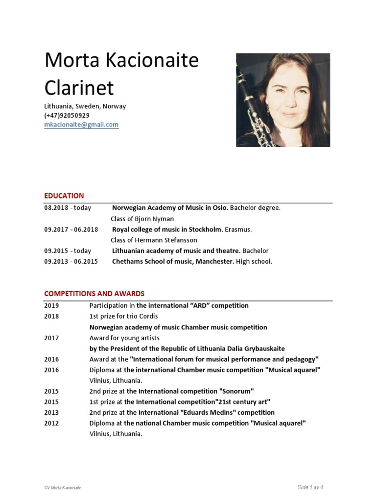 CV Morta - Kommentarer Lisbeth 15april2020 | PDF | Orchestras | Performing Arts