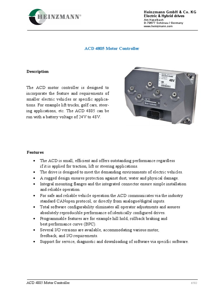 Description: ACD 4805 Motor Controller | PDF | Electric Motor | Vehicle ...