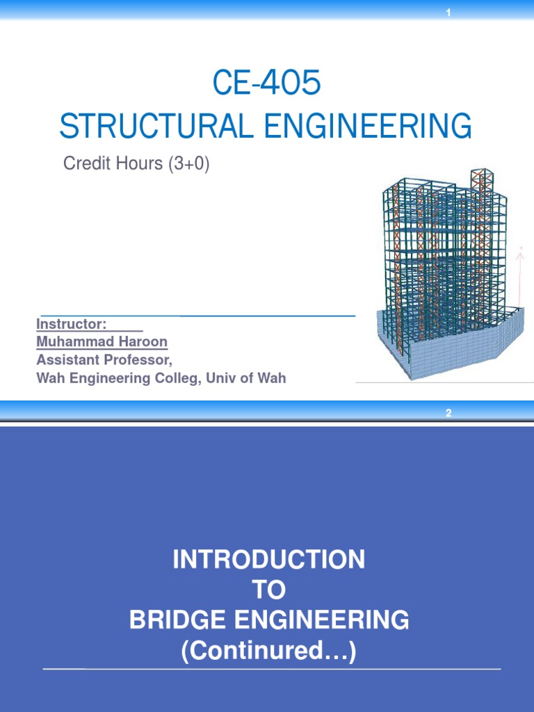 SE - Lec24-25 - Bridge Engineering | PDF
