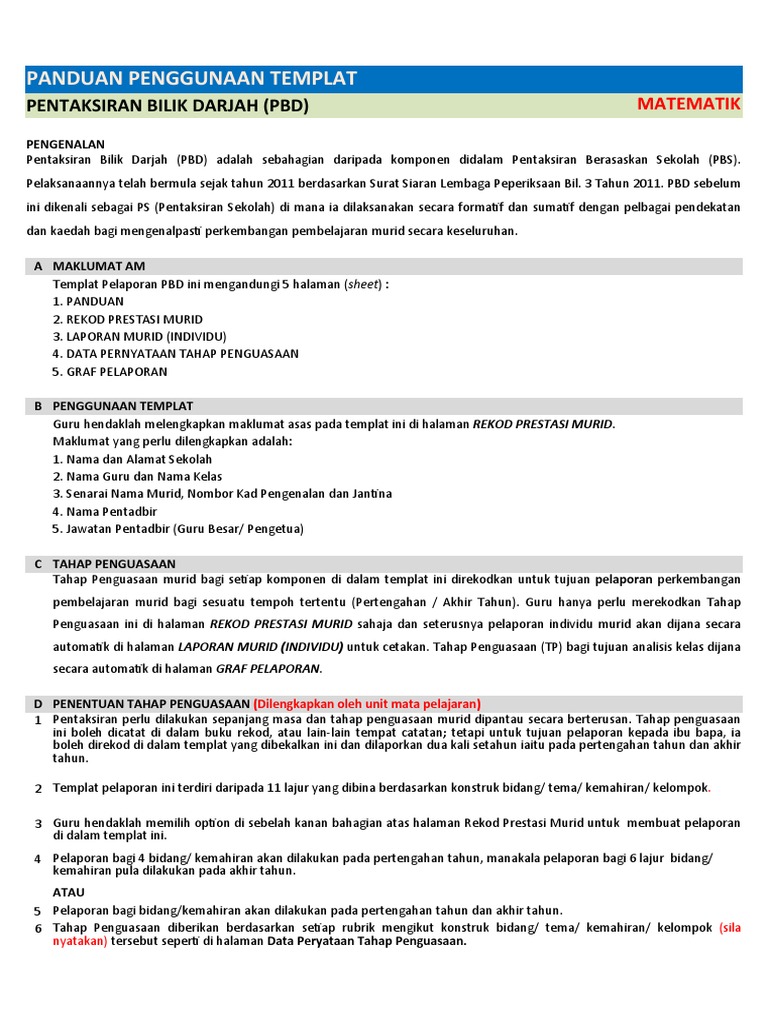 PBD KSSM Matematik 1K | PDF