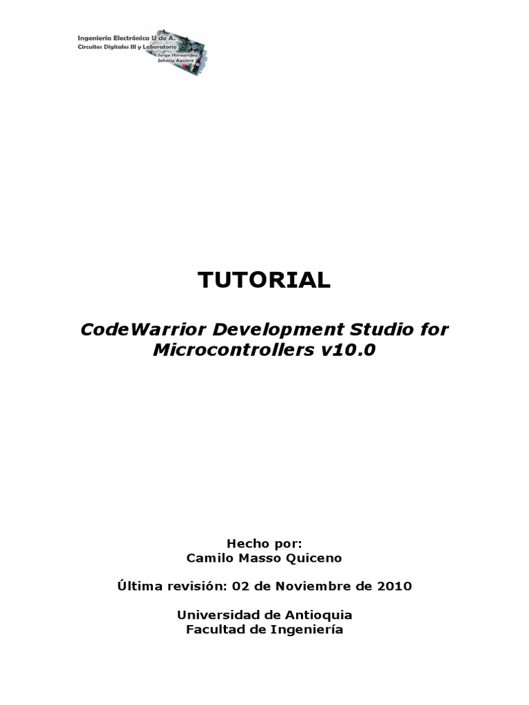 Tutorial CodeWarrior v10 Microcontroladores | PDF | Archivo de computadora | Entorno de ...