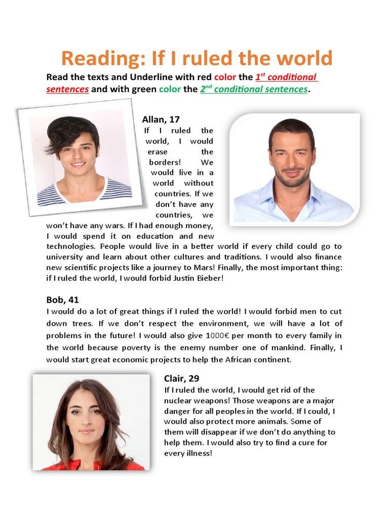 If-I-Ruled-The-World-1st-And-2nd-Conditional-Conversation-Topics ...