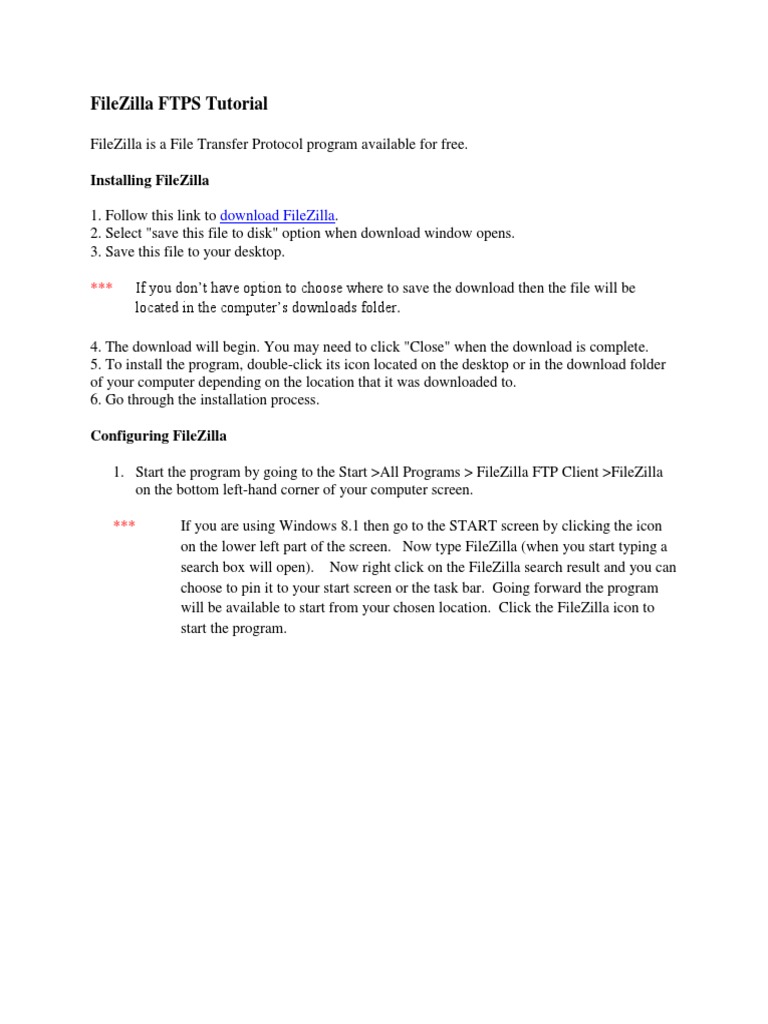 A Step-by-Step Guide to Using FileZilla for FTP File Transfer | PDF | File Transfer Protocol ...