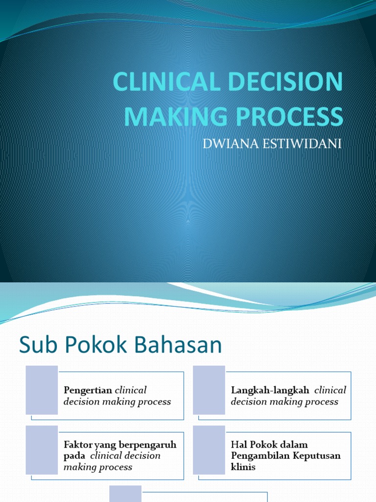 Proses Pengambilan Keputusan Klinis | PDF