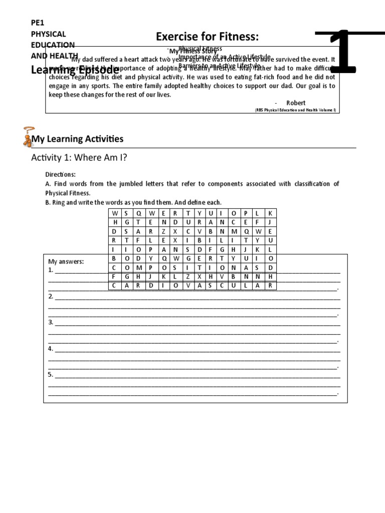 MODULE-PE1-LEARNING EPISODE 3-Exercise Program Design | PDF | Strength ...