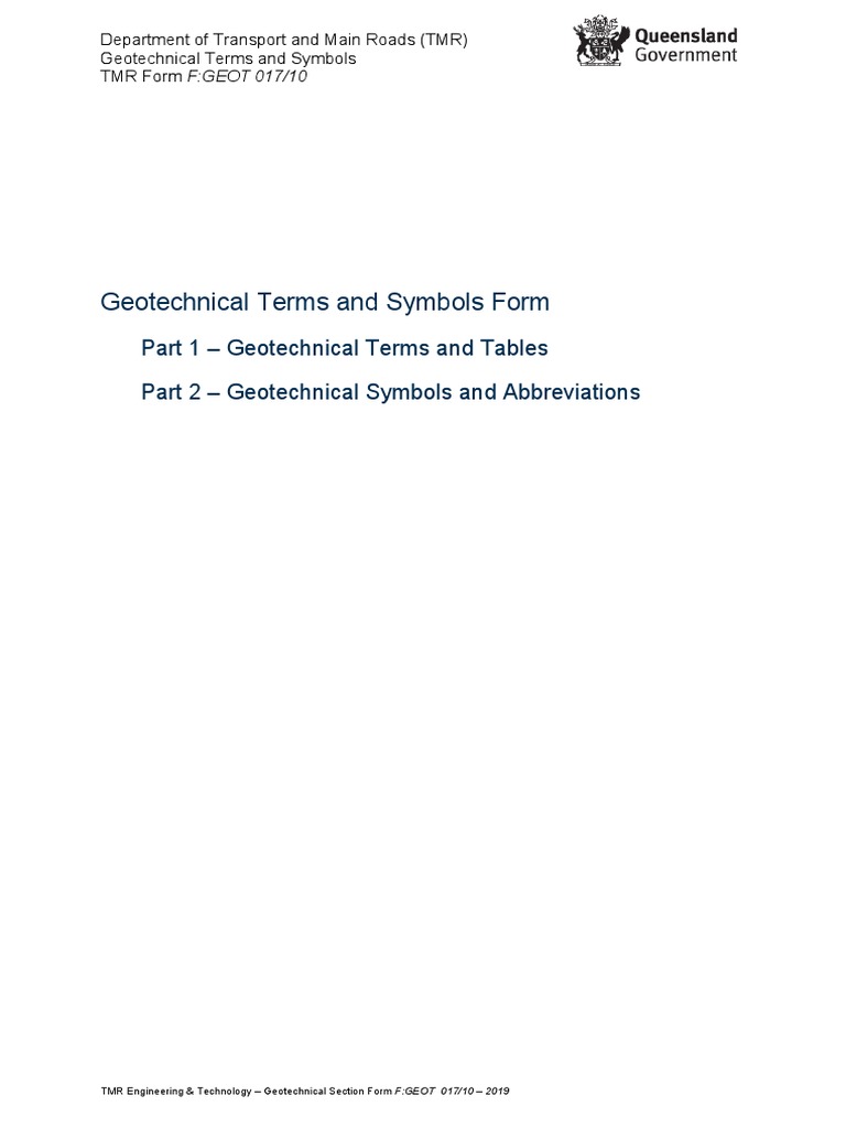 Terms Symbols GEOT017 - 10 PDF | PDF | Silt | Sand