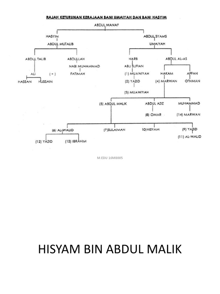Hisyam Bin Abdul Malik | PDF