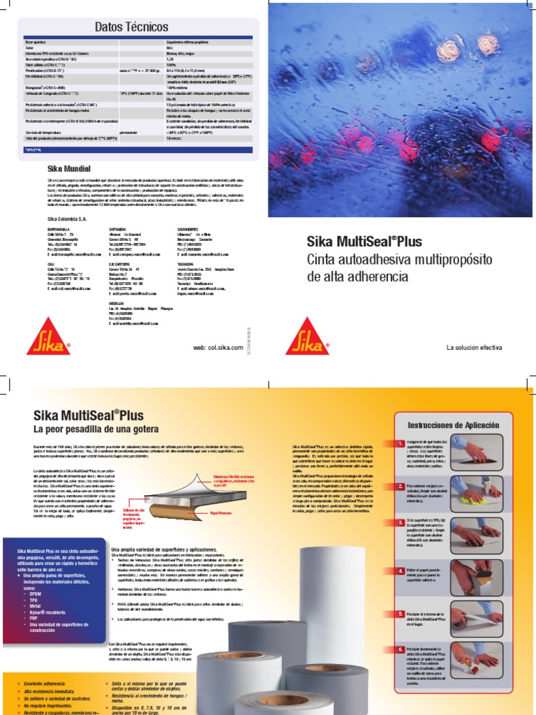 Brochure SIKA MULTISEAL PLUS | PDF | Materiales | Química