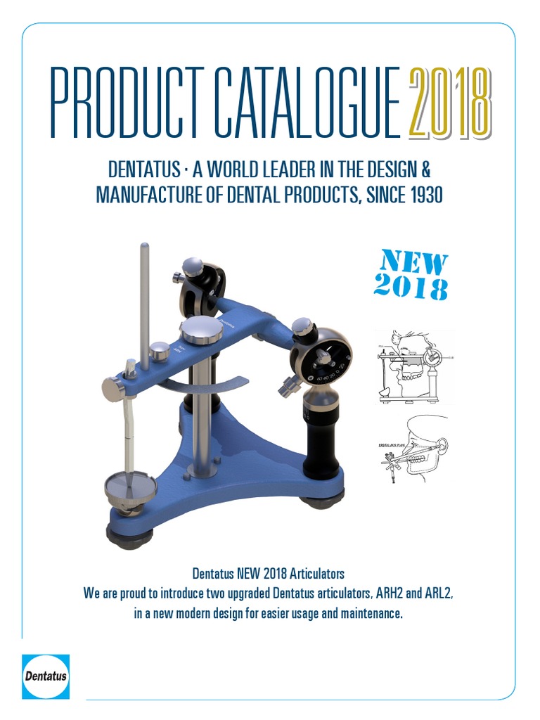 Dentatus CATALOGUE 2018 Sept Articulators PDF | PDF | Dentistry | Business