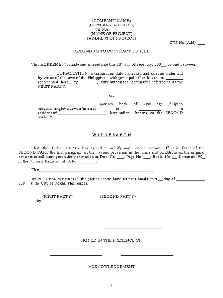 CTS Addendum | PDF | Virtue | Civil Law (Common Law)