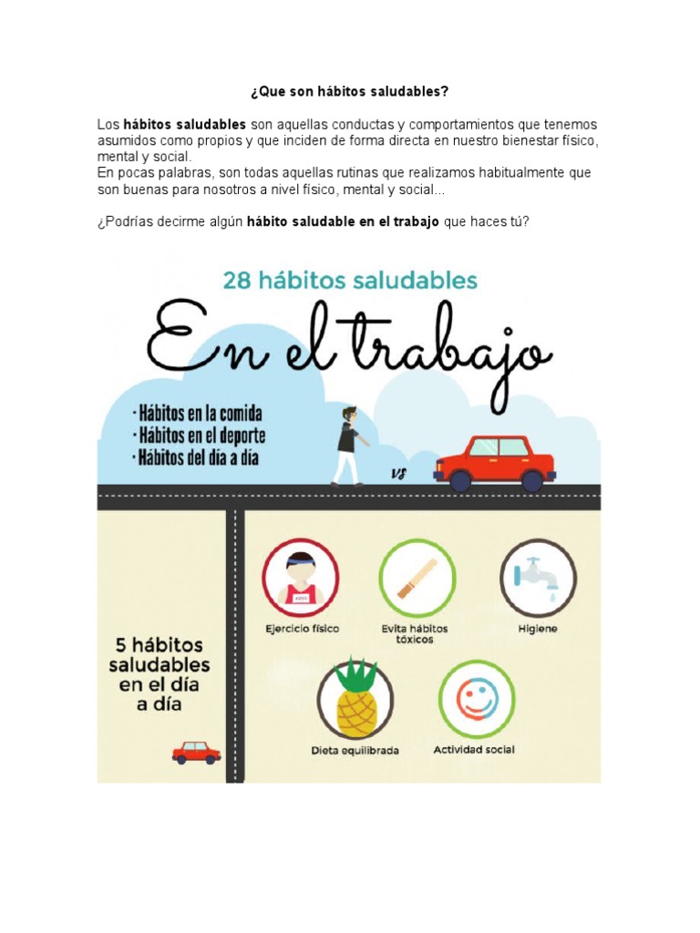 Hábitos Saludables En El Trabajo Pdf