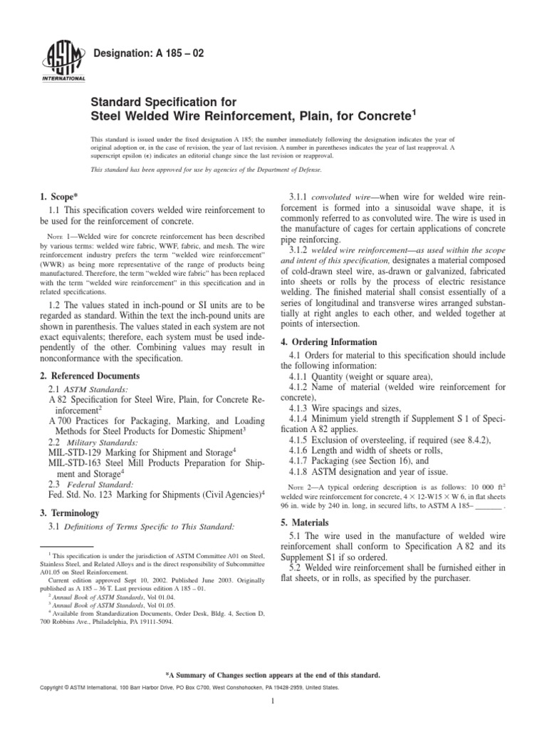 2 A Norma A 185 - 02 | PDF | Electronic Data Interchange | Welding