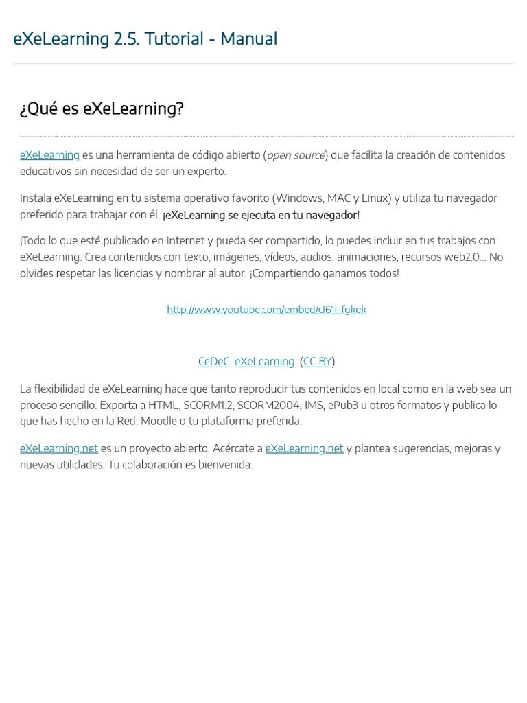 Manual Exelearning PDF | PDF | HTML | Archivo de computadora