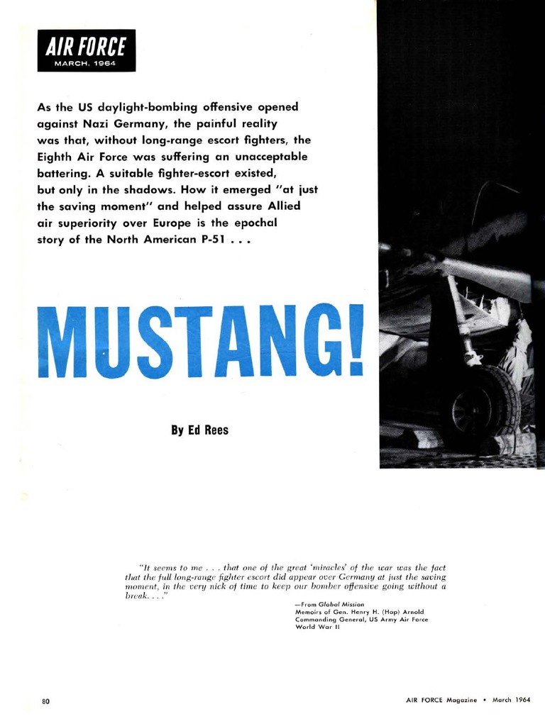 Mustang!: Air Force | PDF | North American P 51 Mustang | Republic P 47 ...