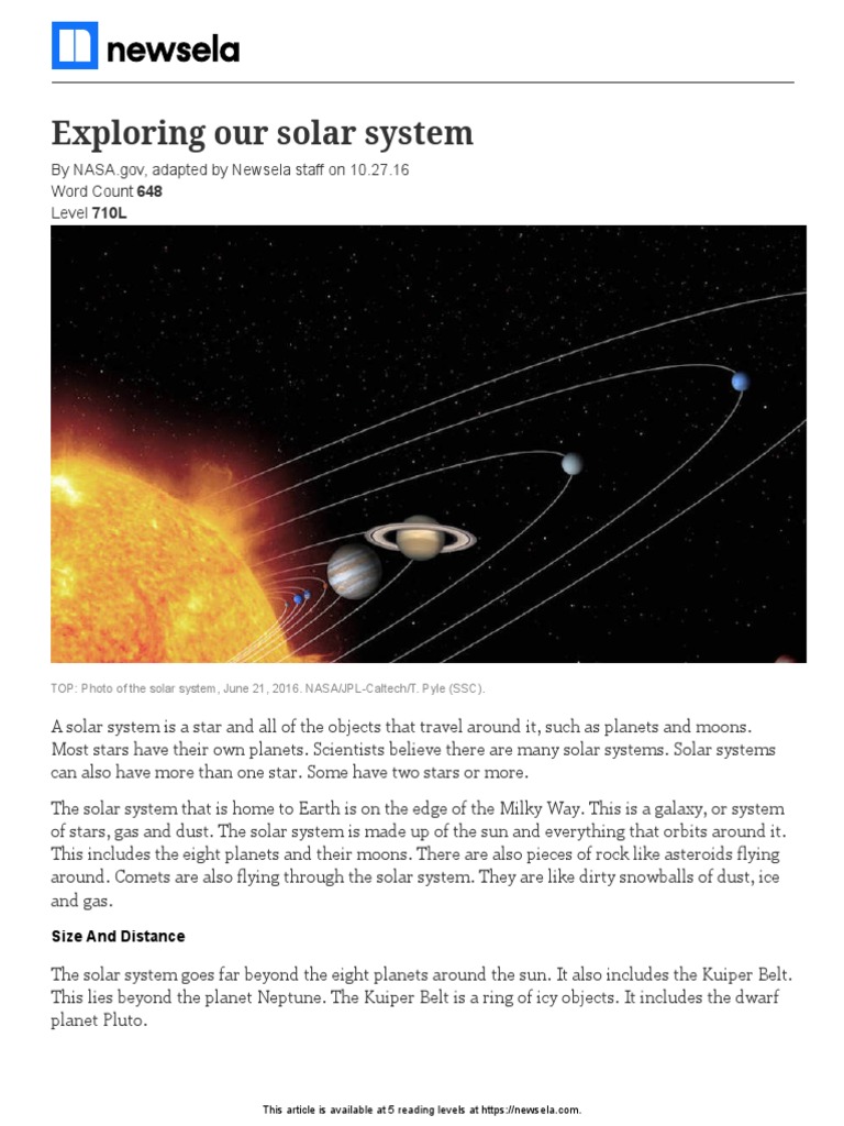 Overview of Our Solar System | PDF | Solar System | Formation And ...