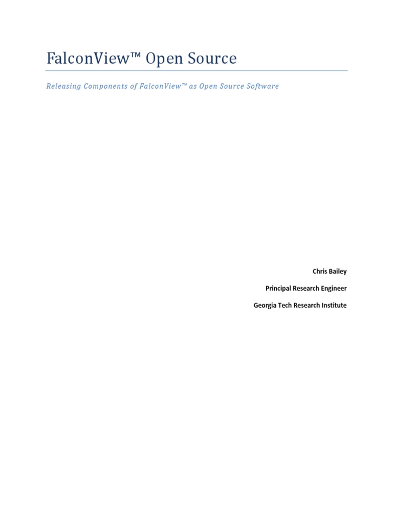 FalconView Open Source PDF | PDF | Gnu | Geographic Information System