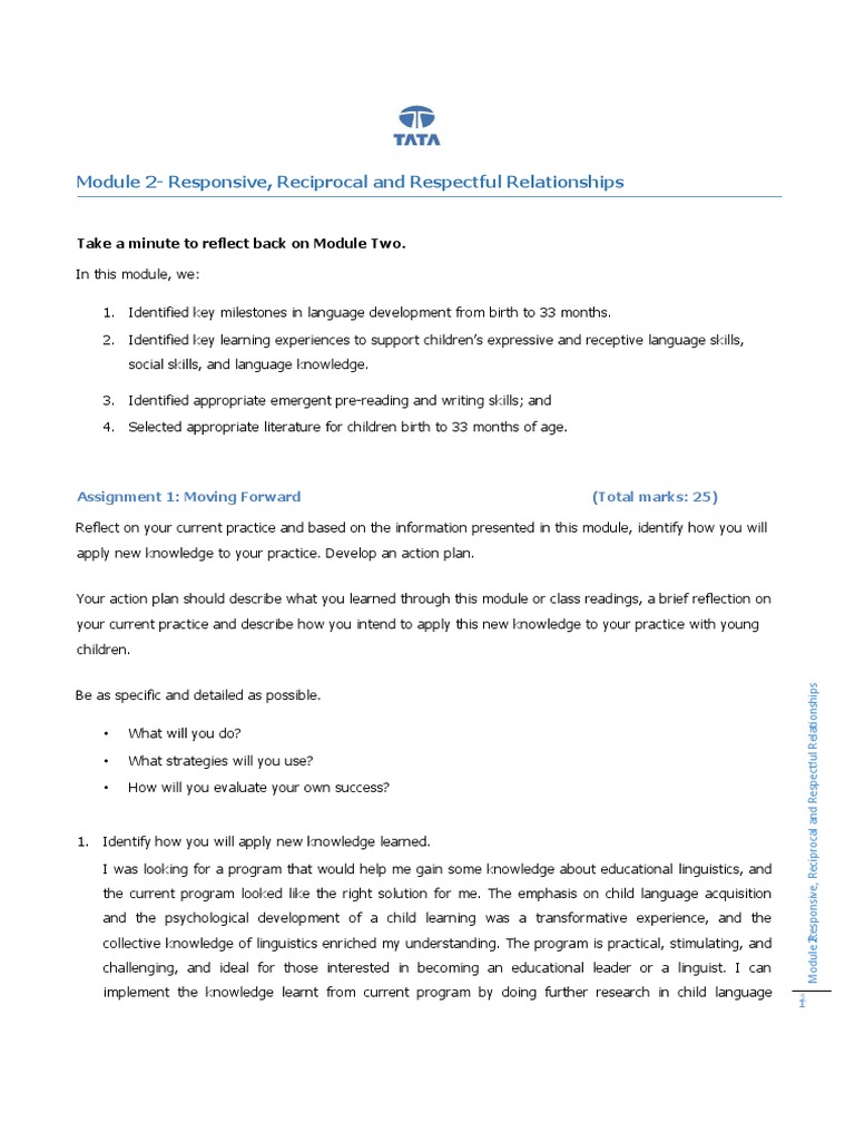 Module 2-Responsive, Reciprocal and Respectful Relationships | PDF ...