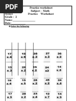 Class 2 Maths Olympiad Worksheet | PDF
