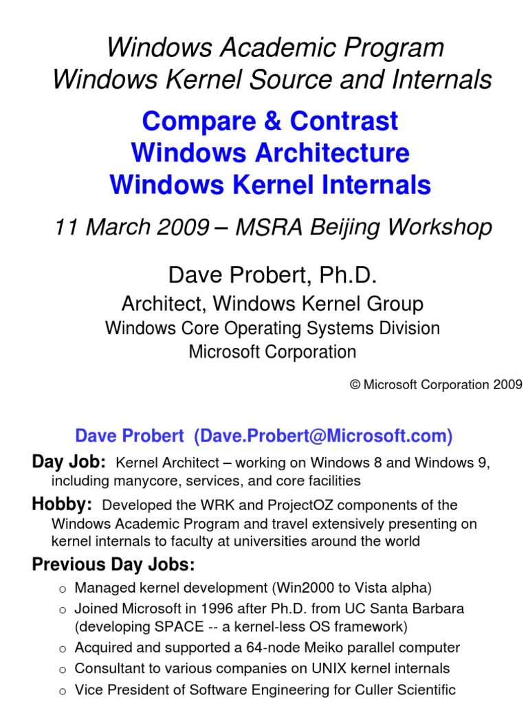 Nt Kernel Internals Pdf Pdf Windows Nt Kernel Operating System