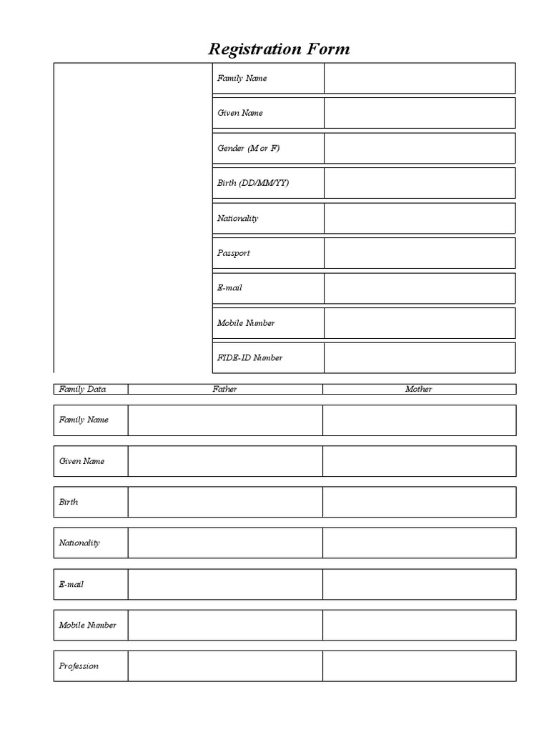 SICA - Registration Form | PDF