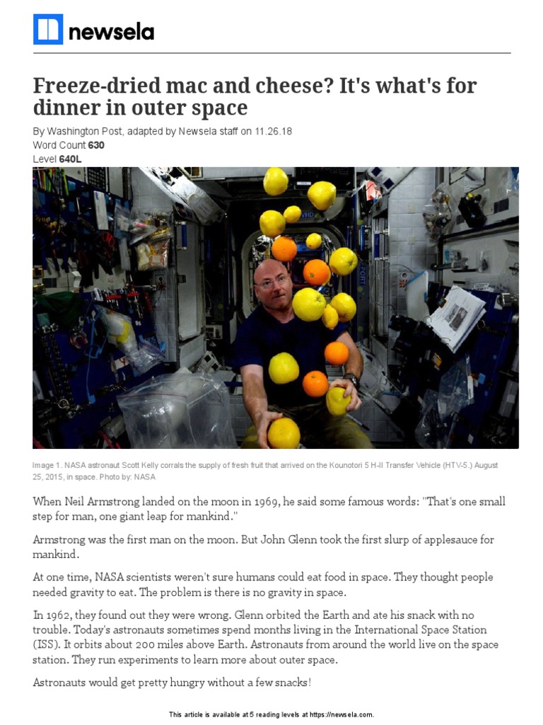 NASA's Space Food for Astronauts | PDF | Astronauts | Nasa
