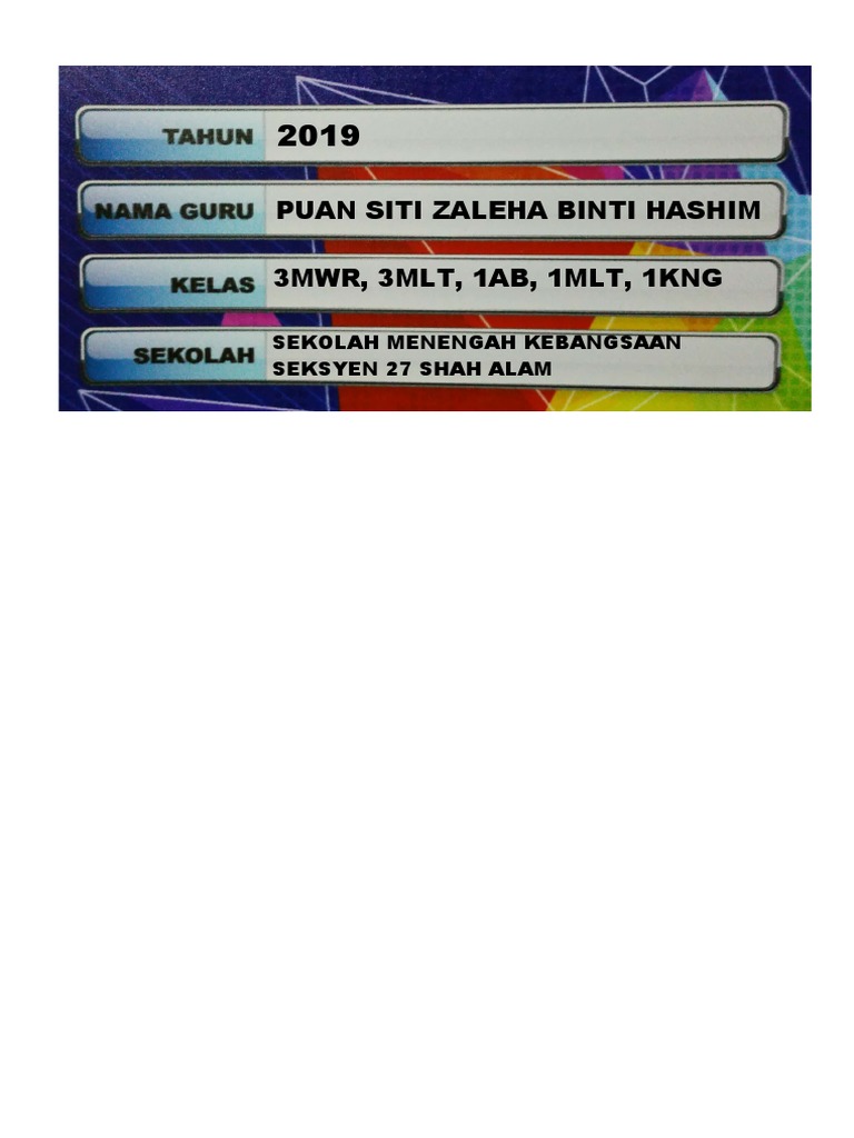 Label Folder Mingguan | PDF