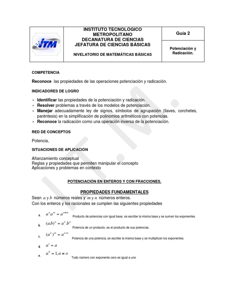 Modulo de Potencias2 | PDF | Exponenciación | Multiplicación