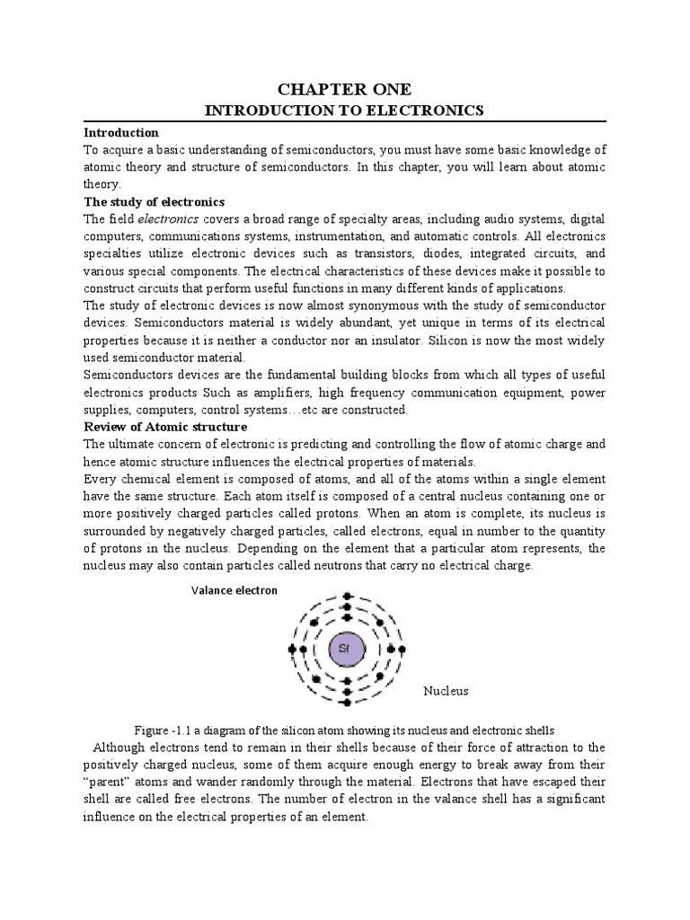 Chapter One: Introduction To Electronics | PDF | Semiconductors ...