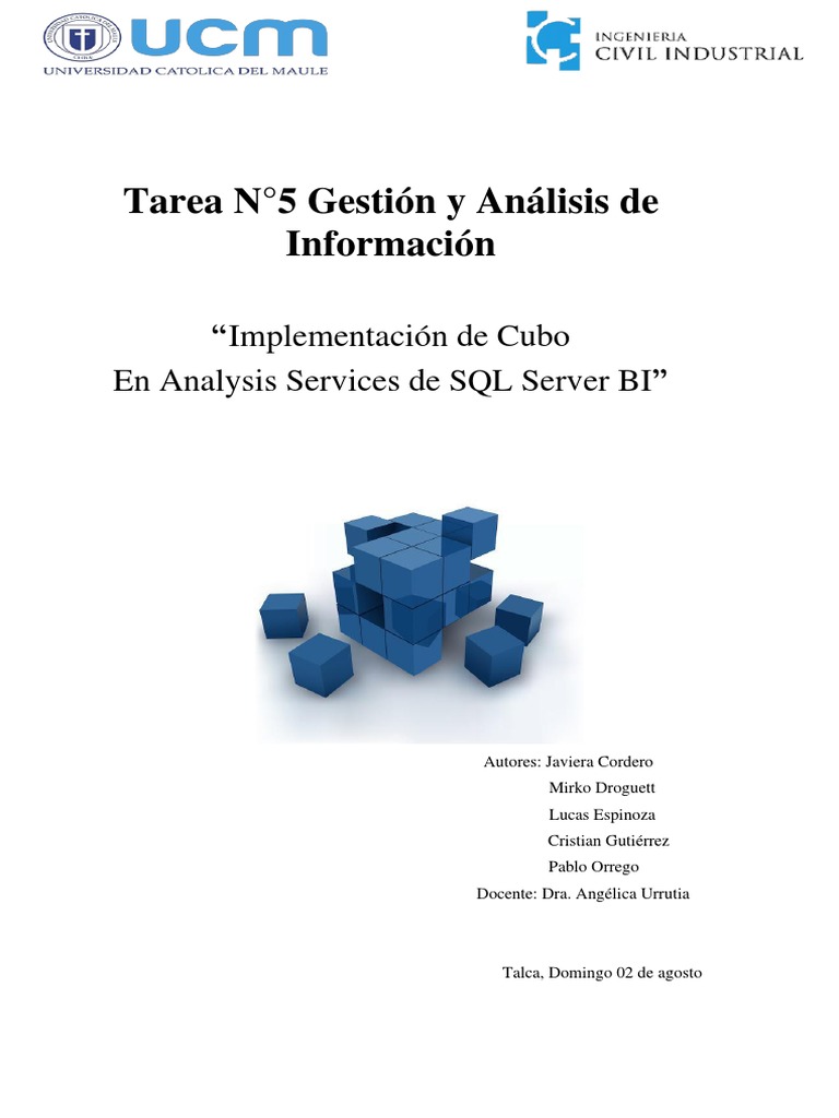 Trabajo5 - Realizacion de Cubo PDF | PDF | Almacén de datos | Bases de ...