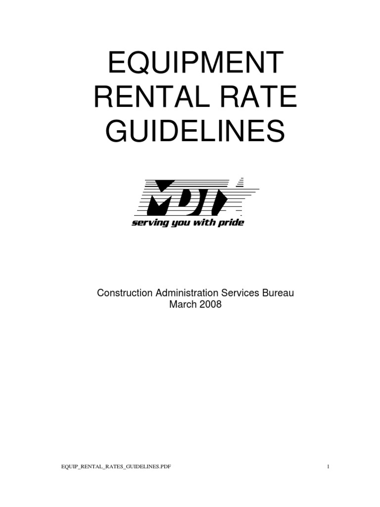 Equipment Rental Rates | PDF | Renting | Truck