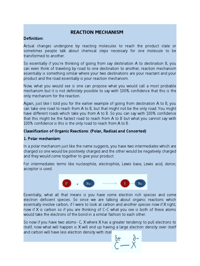 Reaction Mechanism: Definition | PDF | Chemical Reactions | Interaction