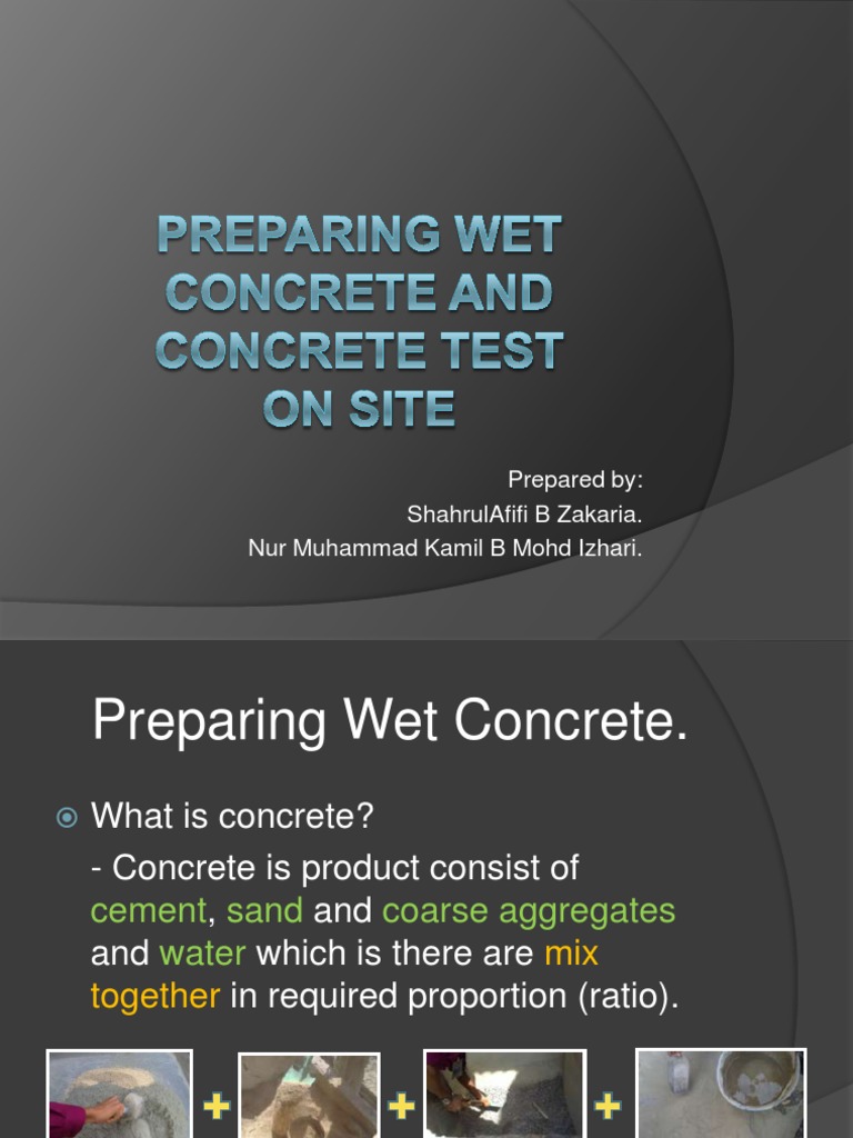 Concrete Test On Site | PDF | Construction Aggregate | Concrete