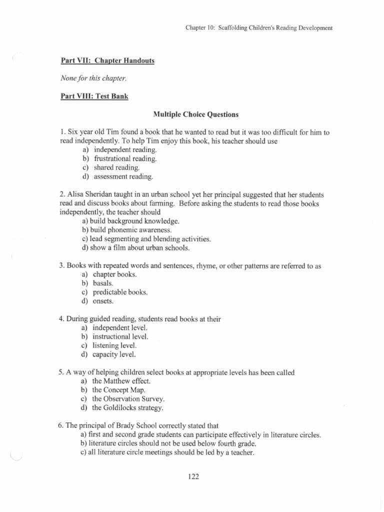 Chapter 10. Scaffolding Children's Reading Development | PDF