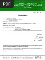 Local Travel Order for April 2025 | PDF
