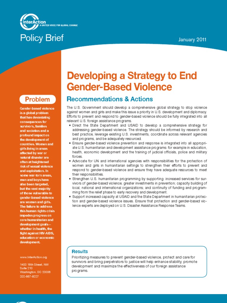 Sec06 - 2011 - FABB - Policy Brief - GBV | PDF | Violence | Violence ...