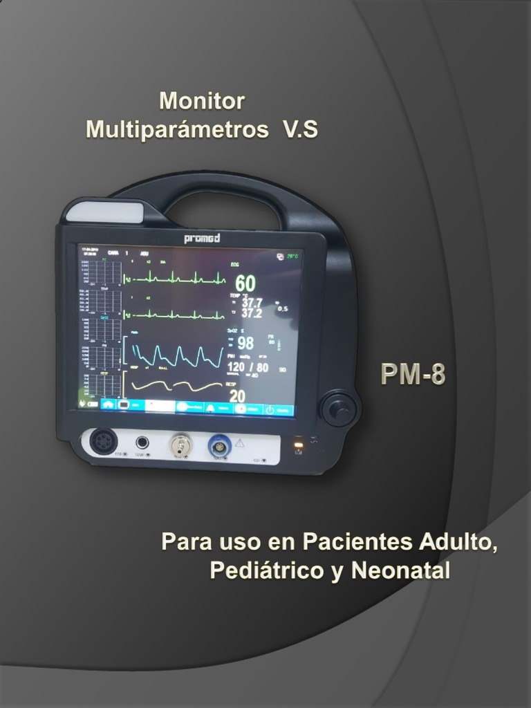 Catalogo Monitor PM-8 VS Negro | PDF | Presión sanguínea | Electrocardiografia