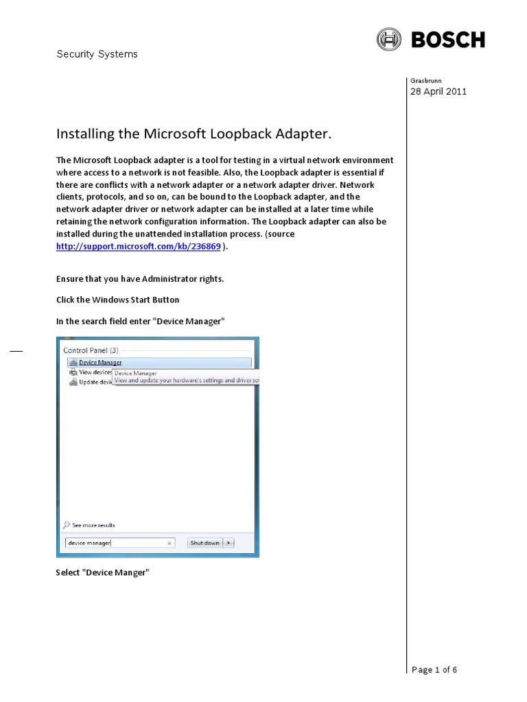 BIS SQL Server Connection Fails - Setup Loopback Adapter | PDF | Device ...