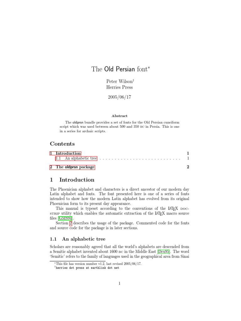 The Old Persian Font | PDF | Cuneiform | Alphabet